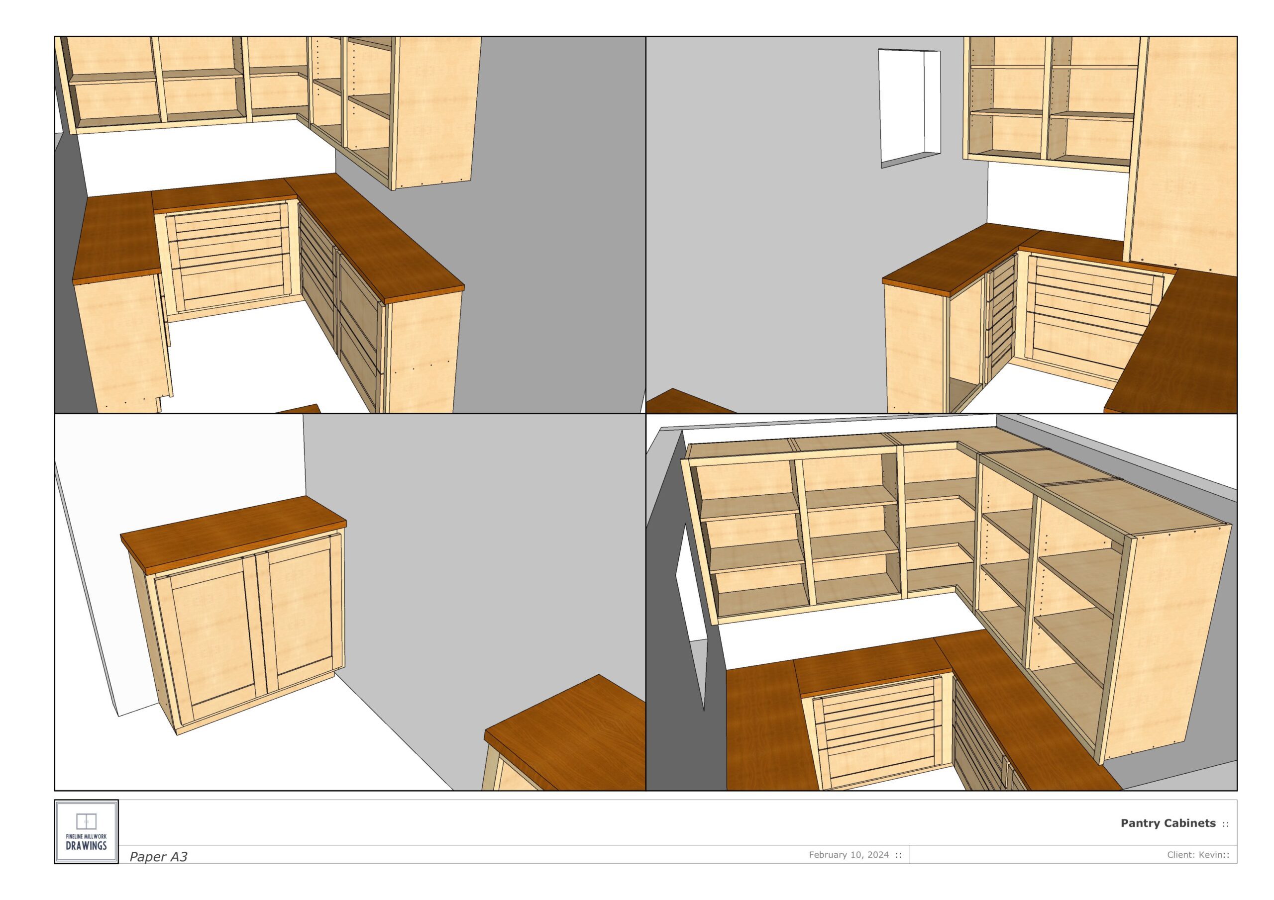 FMLD Kevin Pantry Shop Drawing-01 - FineLine Millwork Drawings