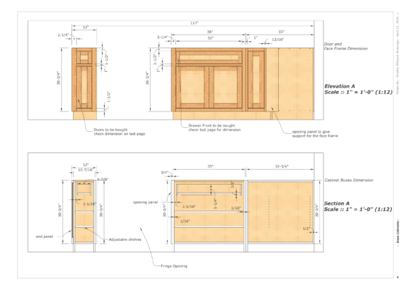Base Kitchen Cabinets Shop Drawings-4 - FineLine Millwork Drawings